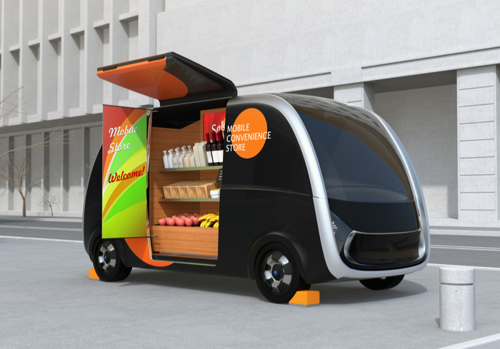Robomart Self-Driving Cars Bring Groceries Home