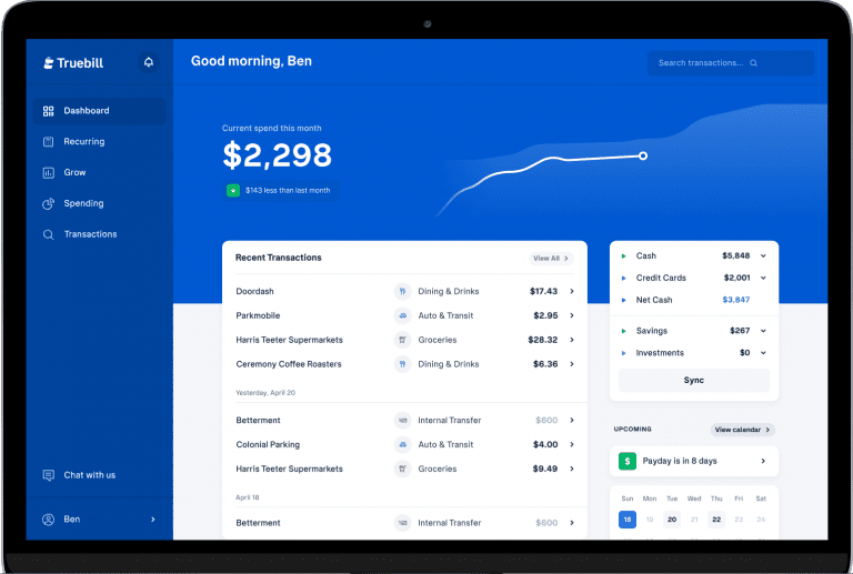 Truebill Reels In $45M For Personal Finance App