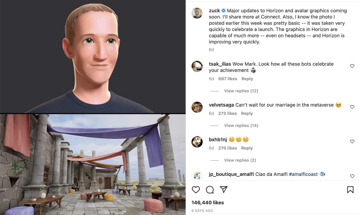 Metaverse Weekly: Zuckerberg Shows off Graphics