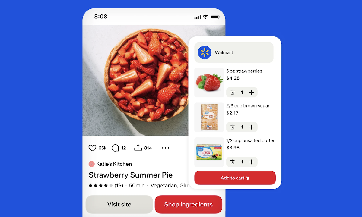 PYMNTS | Pinterest and Walmart Plan to Make Recipes Shoppable